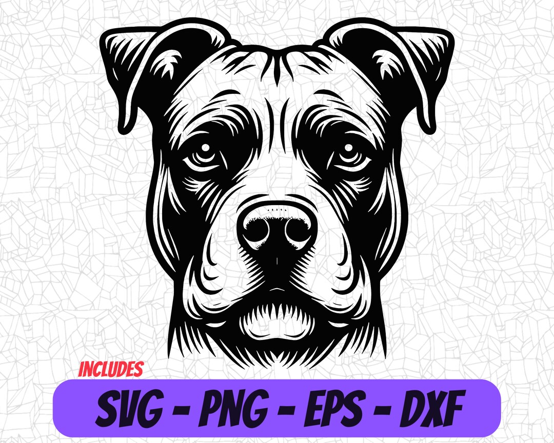 Pitbull SVG Design, Cricut Cut Files, Dog Png Digital Clipart, T-shirt ...