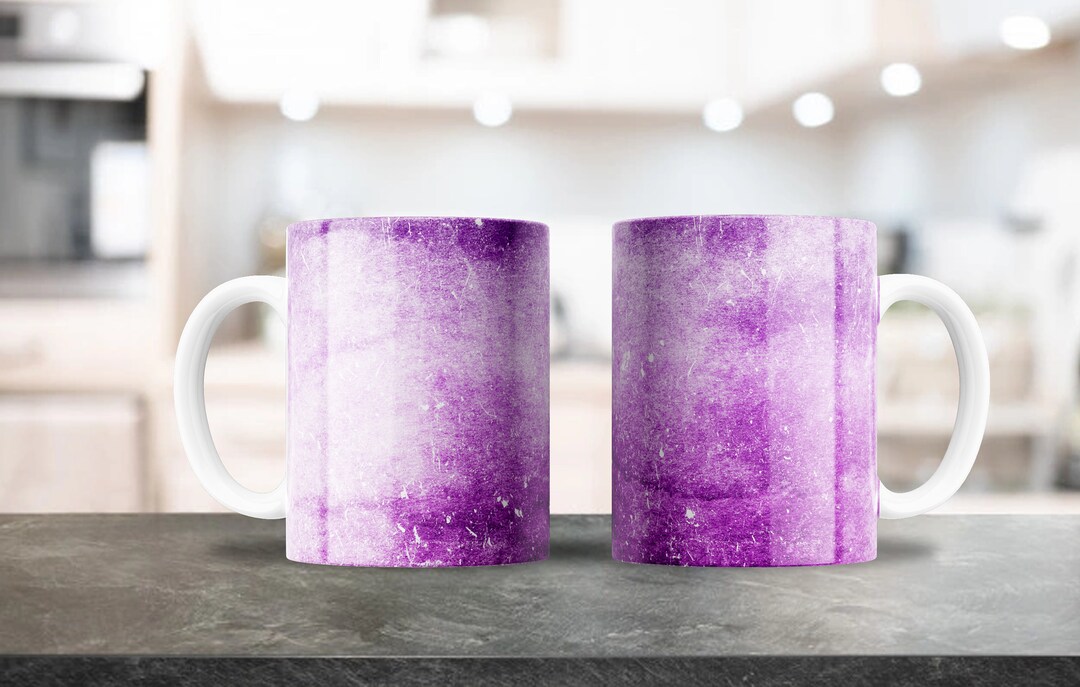 Purple Gradient Mug Design, Sublimation Design for 11oz, 15oz Mugs ...