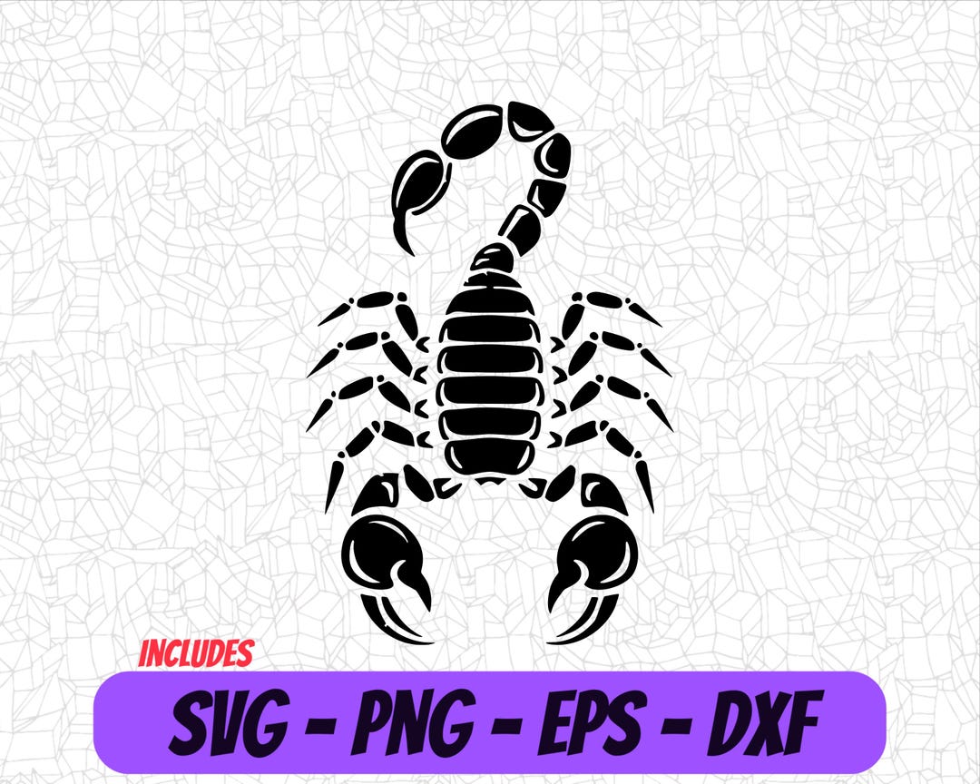 Scorpion SVG Design, Scorpion PNG, Cricut Craft Files, Laser Engraving ...