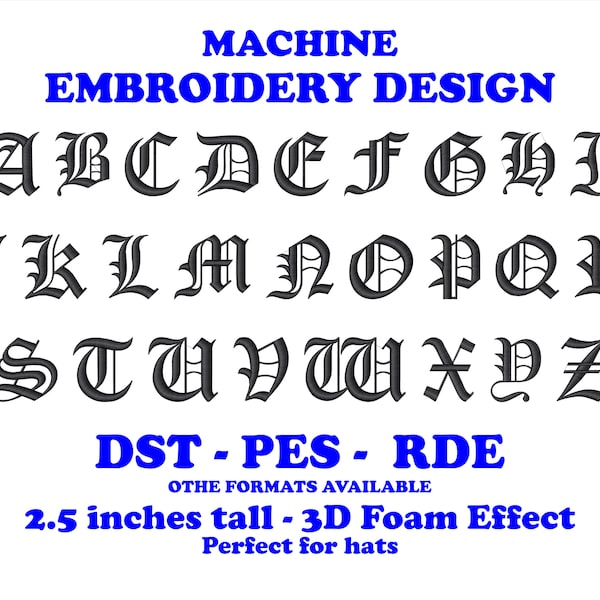 Embroidery Designs 3d Alphabet - Etsy