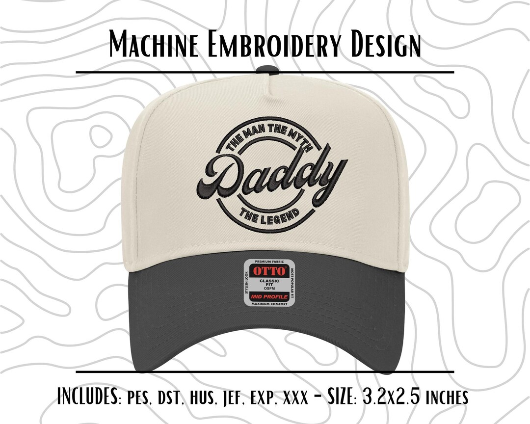 Daddy Embroidery Design, Dad Machine Embroidery File, Ricoma DST ...