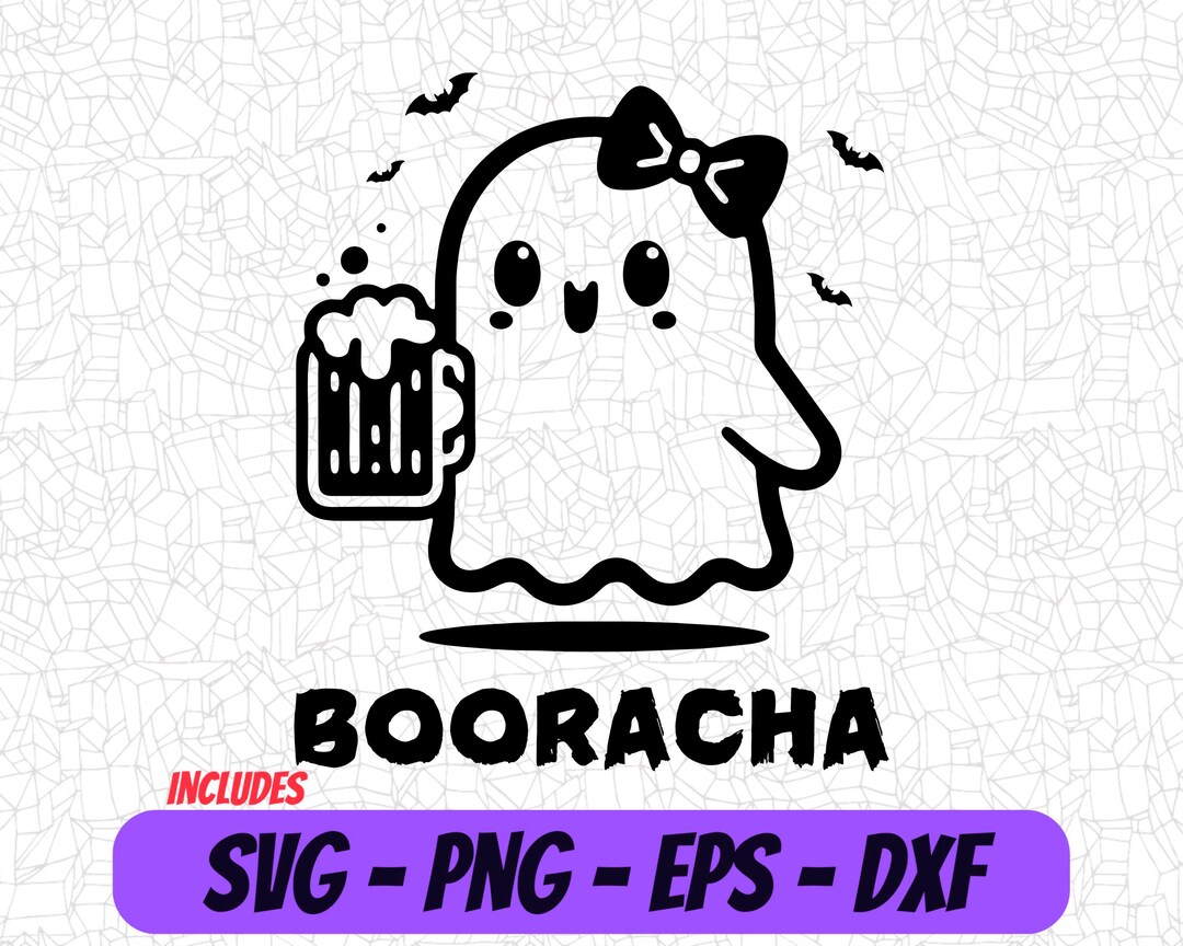 Booracha Ghost SVG Bundle | Halloween Beer Ghost Clipart | PNG EPS Dxf ...