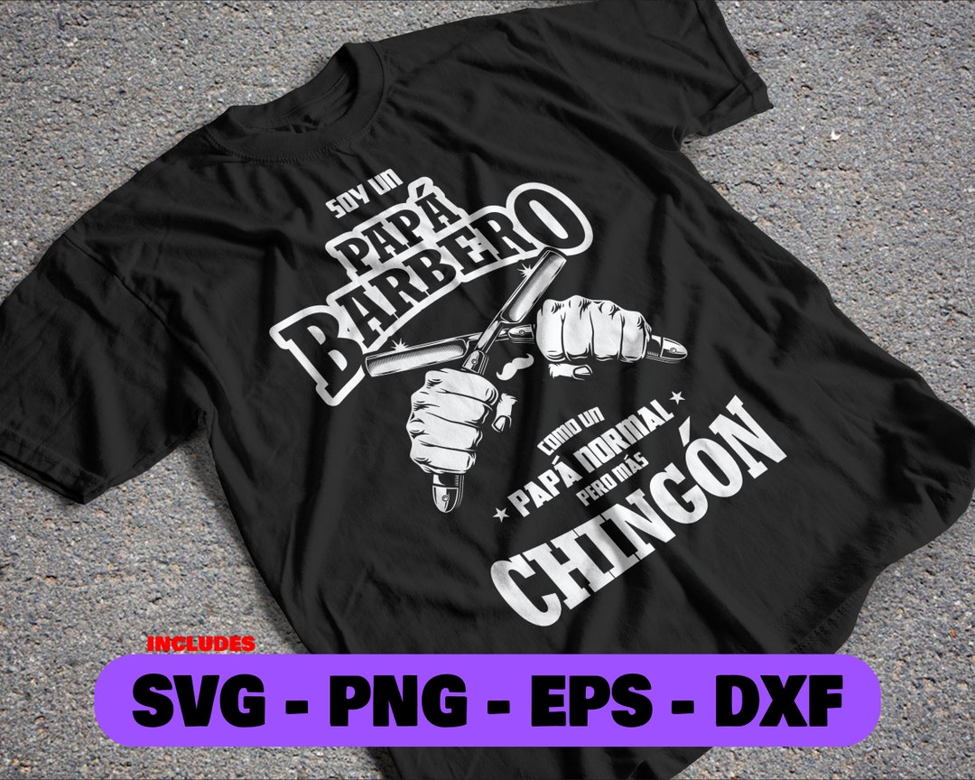Papá Barbero SVG Design, Barber PNG Clipart for T-shirts, Stickers ...
