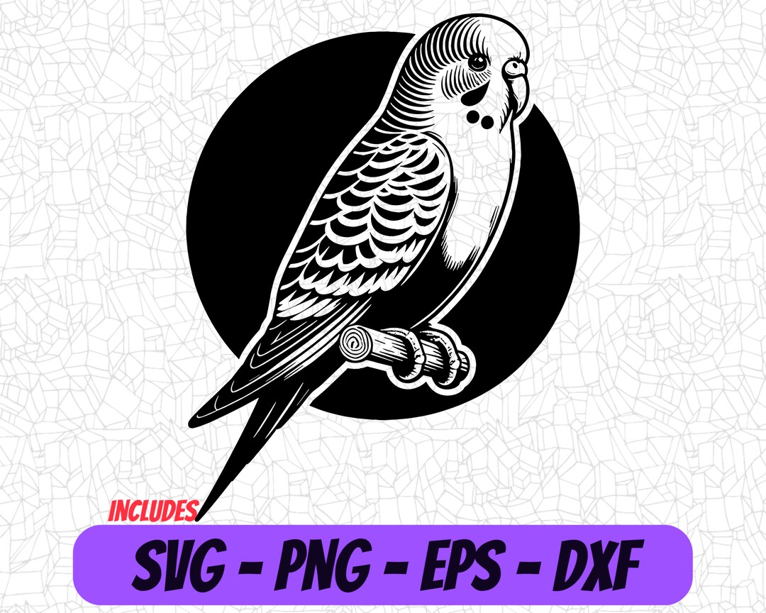 Parakeet Bird SVG Design, Cricut Cut Files, Dog Png Digital Clipart, T ...