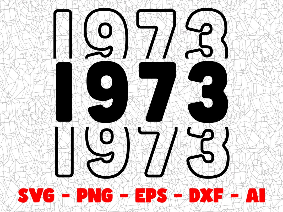 1973 Retro SVG Bundle Vintage Year Design for Cricut & Silhouette PNG ...