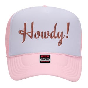 Howdy! Embroidery Design, Trucker Hat DST Embroidery File, Brother PES ...
