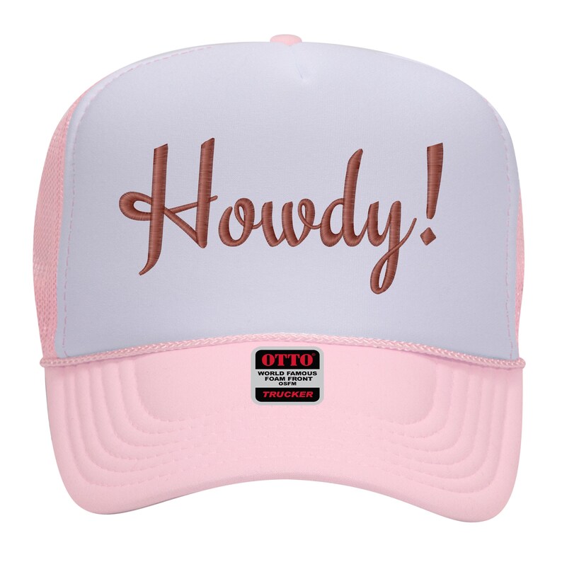 Howdy! Embroidery Design, Trucker Hat DST Embroidery File, Brother PES ...
