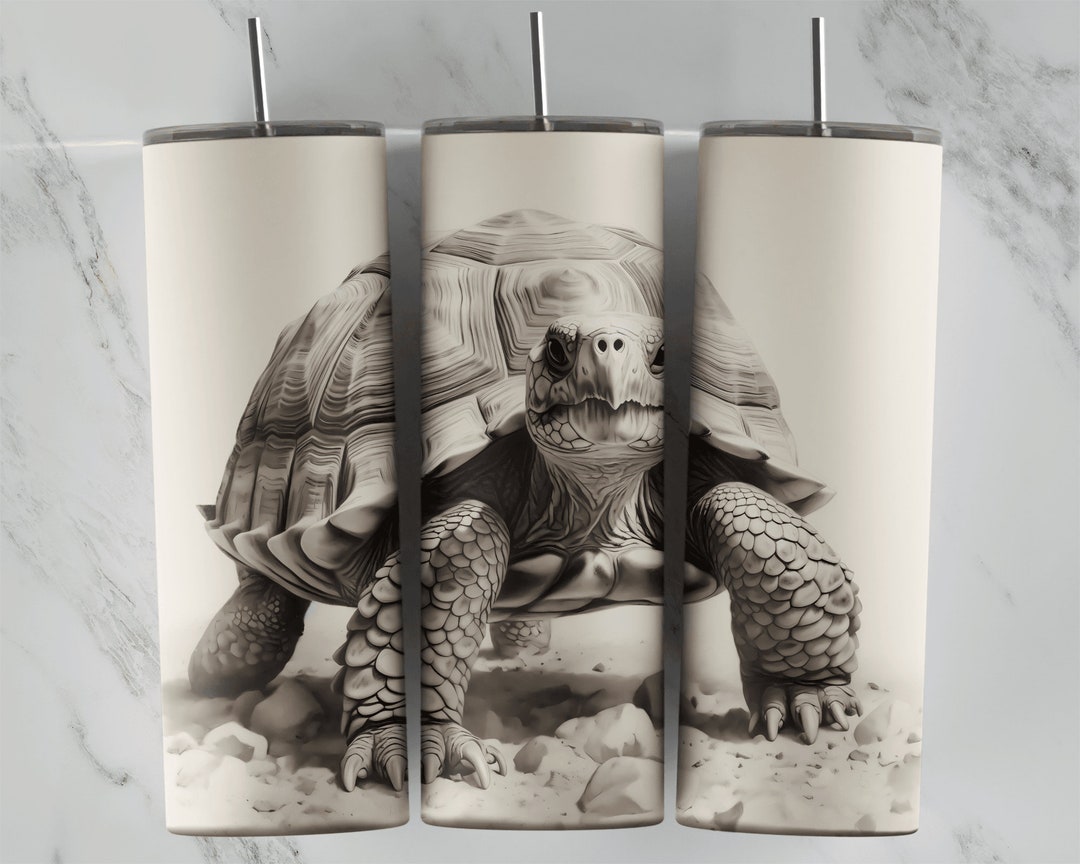Tortoise 20oz Sublimation Tumbler Design, Frosted Glass Image, Skinny ...