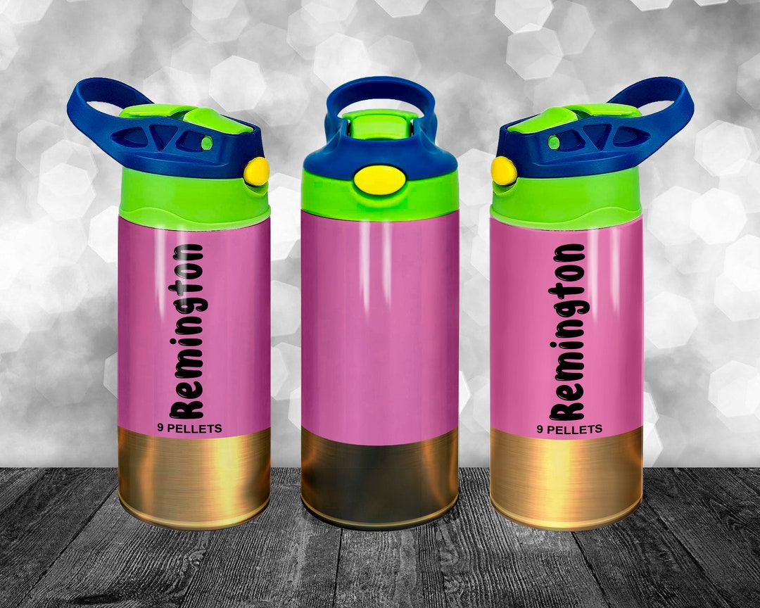 Pink Shotgun Shell 12oz Kids Flip Top Sippy Cup Tumbler Wrap, 12oz ...