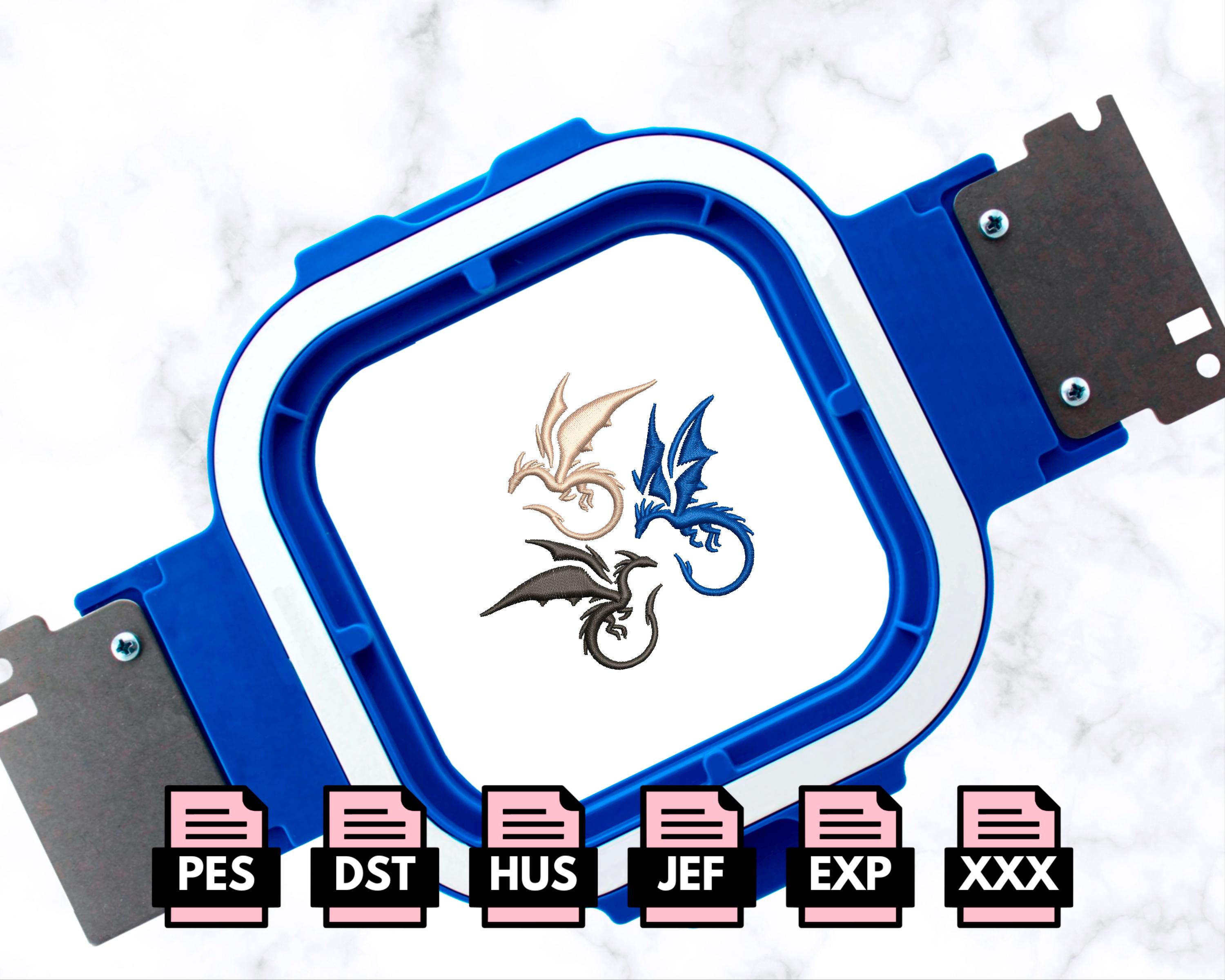 Dragon Embroidery Design - Cute Mini Dragons Machine Embroidery File ...