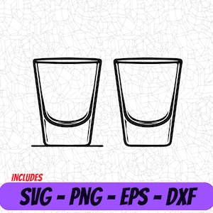 Shot Glass SVG Design, Glass Cup PNG, Cricut Craft Files, Laser ...