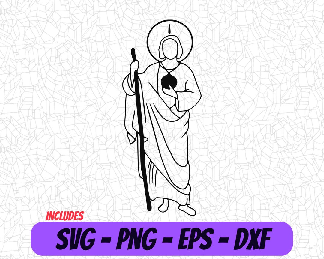 San Judas SVG Design, St Jude PNG for T-shirts, Stickers, Mugs and More ...