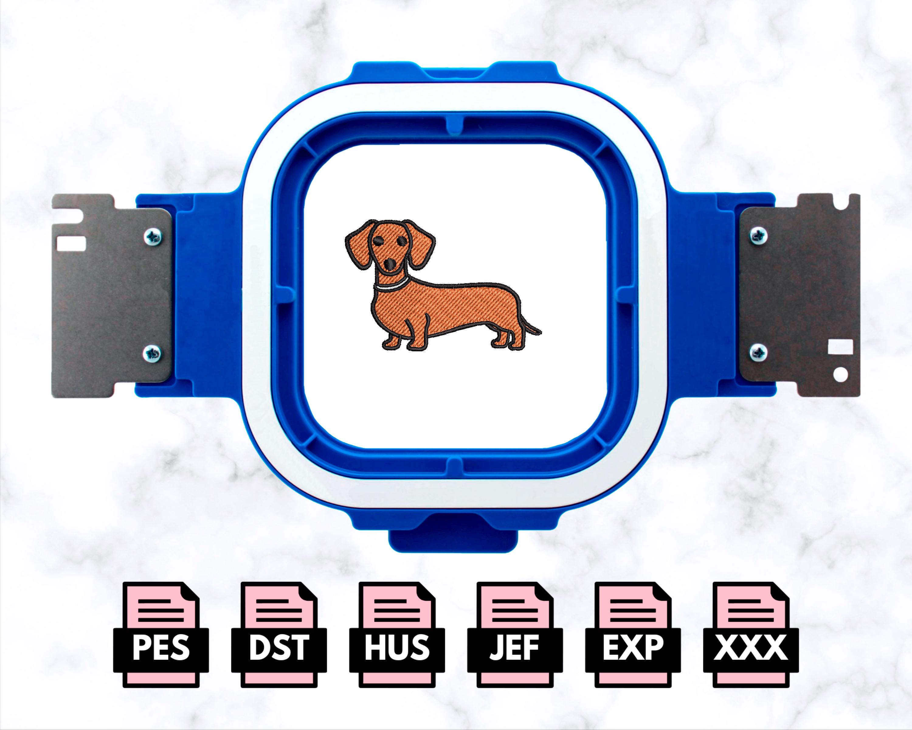 Dachshund Dog Embroidery Design - Cute Mini Wiener Dog Machine ...