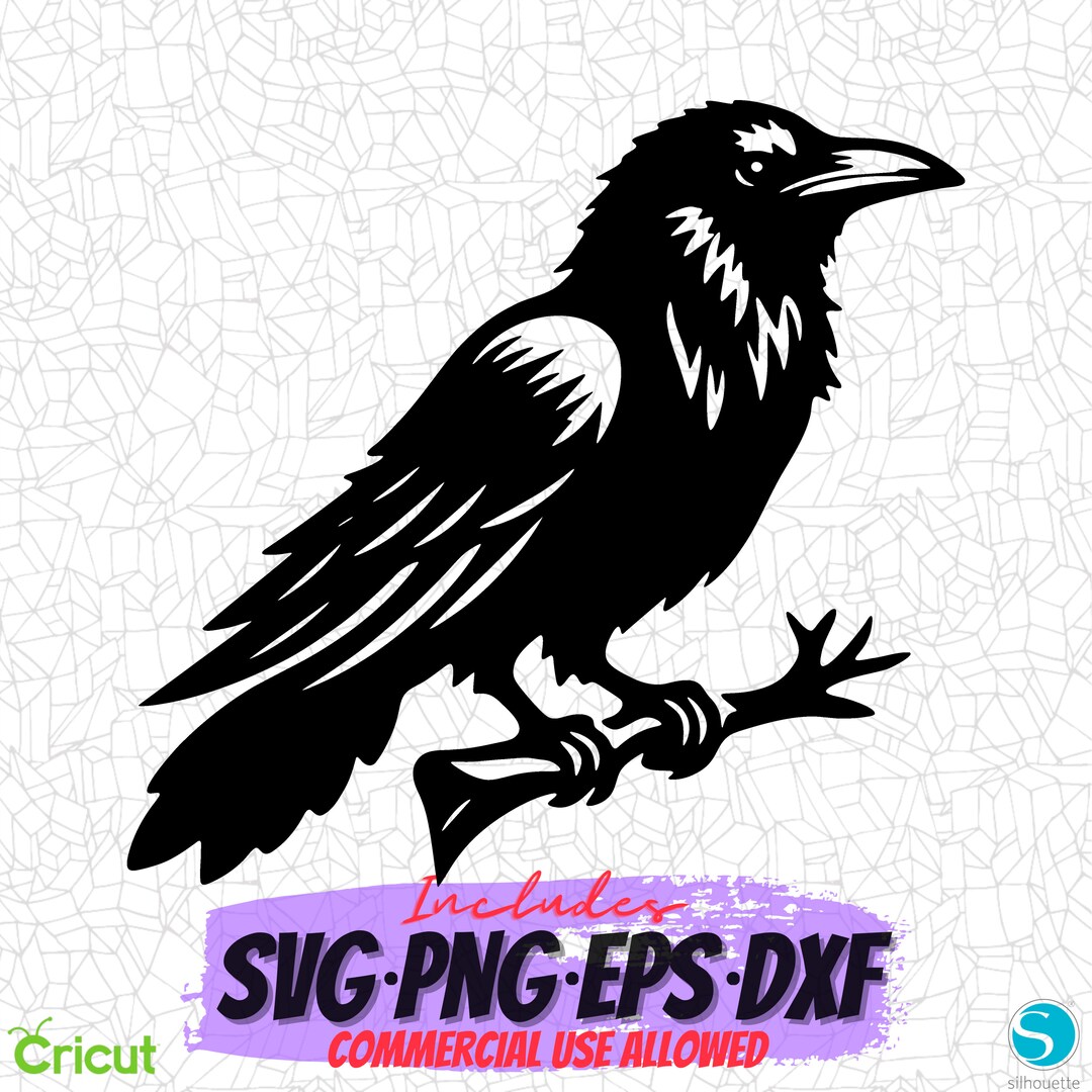 Raven SVG Designs, Cutting Files, Png Digital Clipart, Great for Viny ...