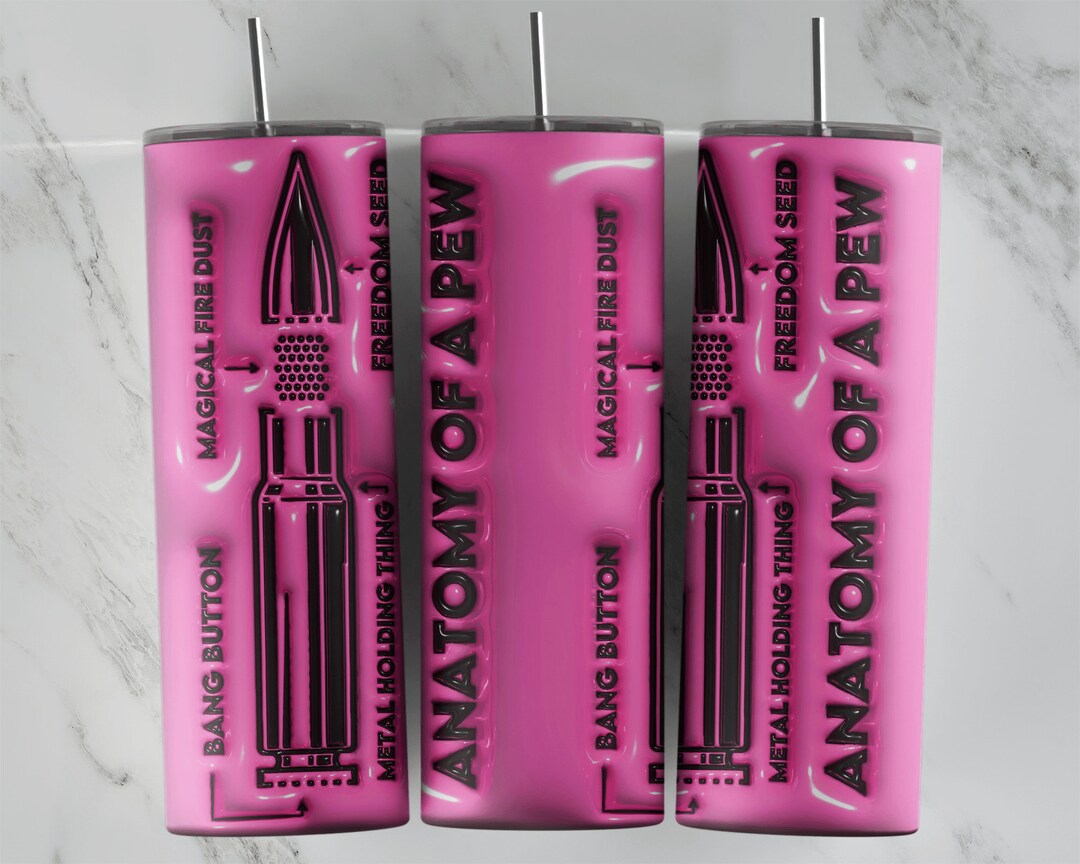 Pink Bullet Sublimation PNG, Tumbler Design, 20oz Skinny Cup, Vinyl ...