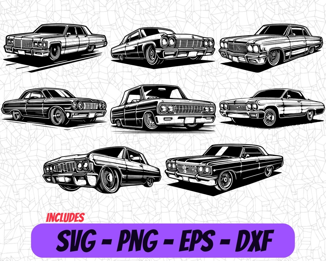 Lowrider PNG Design | Car SVG Art | Digital Clipart | Eps Design ...