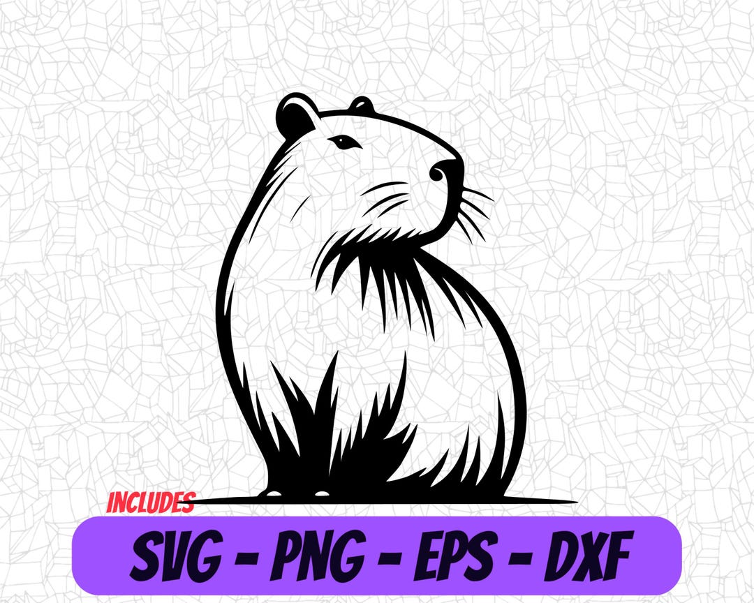 Capybara SVG Design, Cricut Cut File, Png Eps Dxf Digital Clipart ...