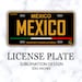 Mexico License Plate PNG Design, Files for Sublimation on Car Plates ...