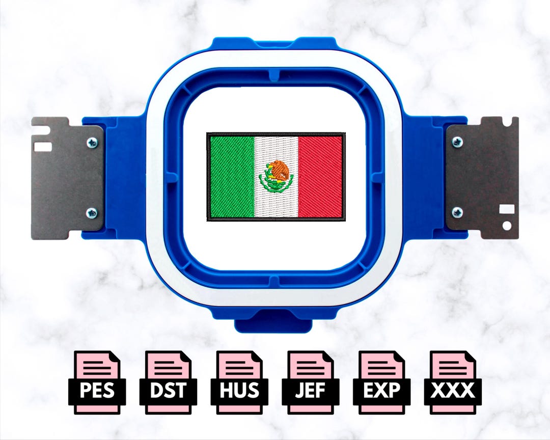 Mexico Flag Embroidery Design Mexican Machine Embroidery File, Ricoma ...