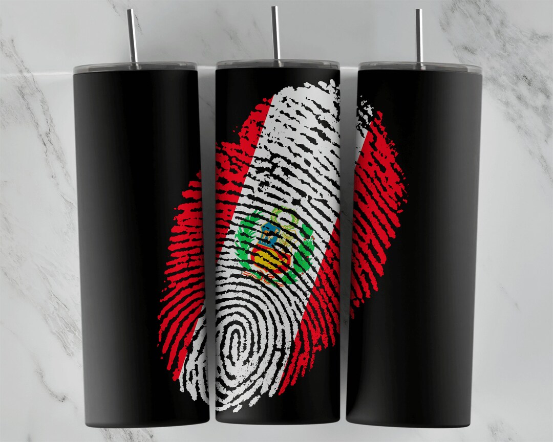 Peru Sublimation Design for Tumblers, Frosted Glass Image, Skinny ...