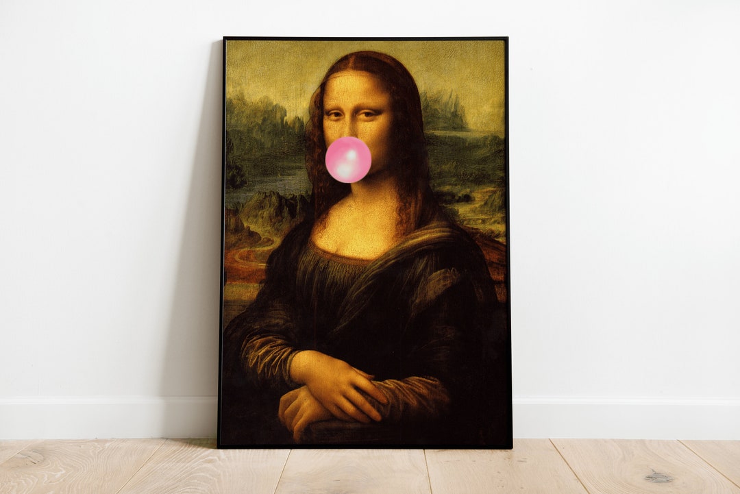 Mona Lisa Digital Poster Print, Funny Poster, Digital Artwork, 18x24 ...