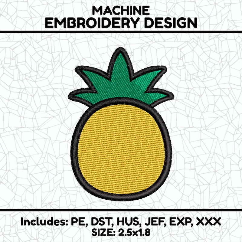 Pineapple Embroidery - Etsy
