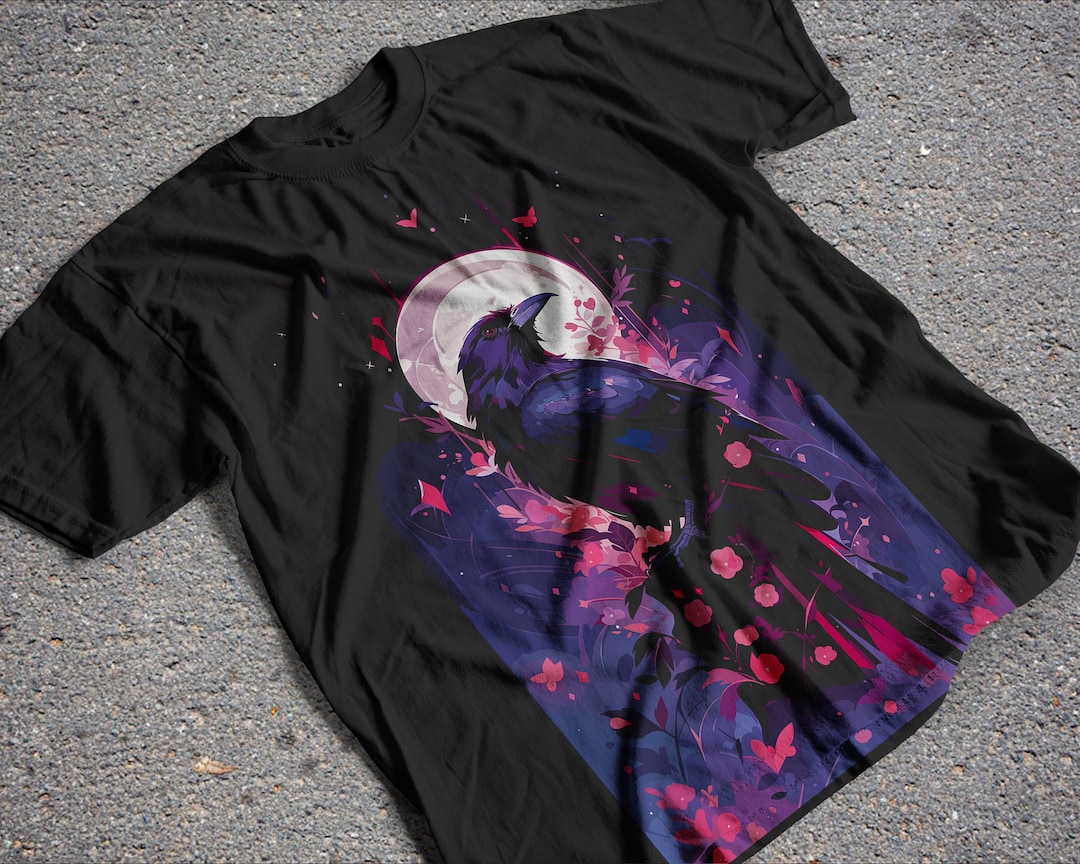 Raven T-shirt Design, Raven Halftone Tee Design, Can Also Be Used for ...