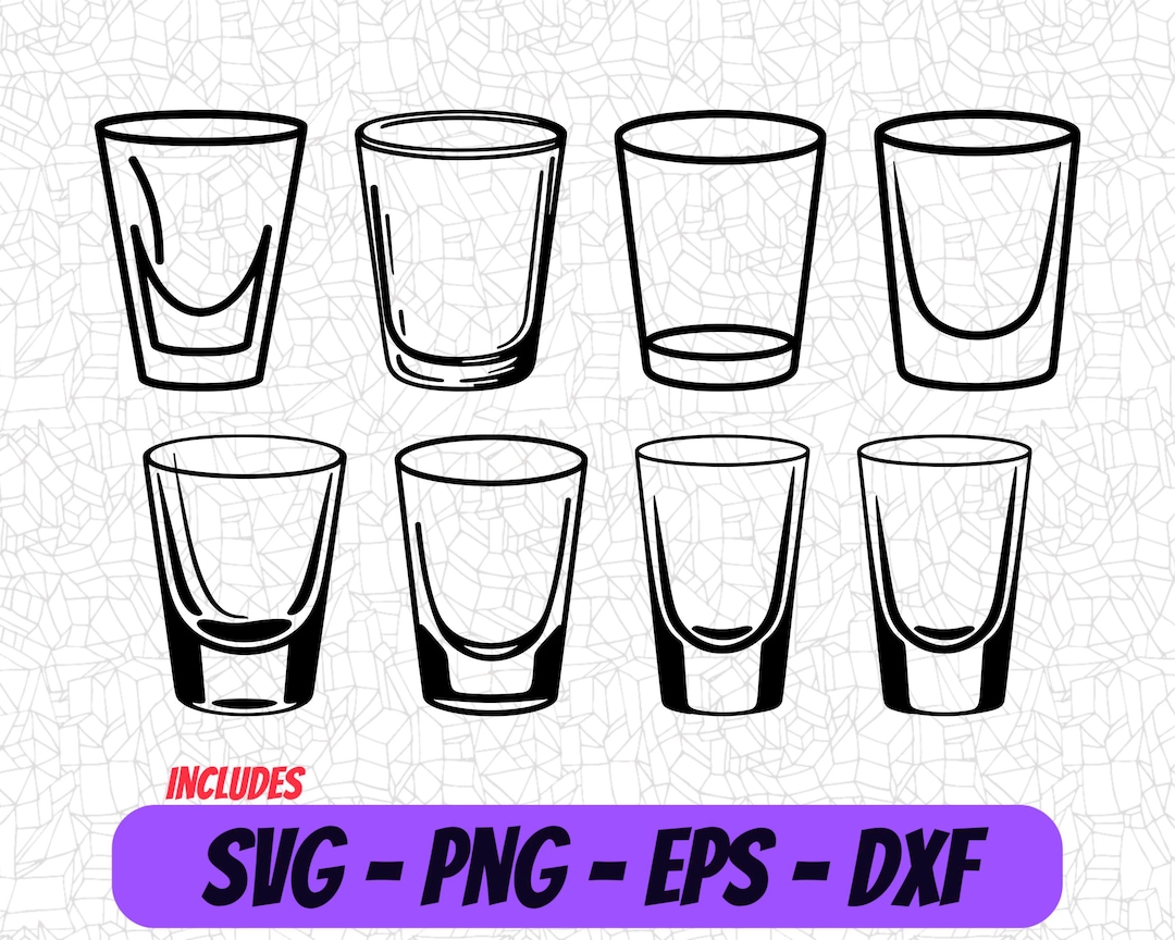 Shot Glass PNG, Shot Glass Svg, Cricut Cut Files, Laser Engraving ...