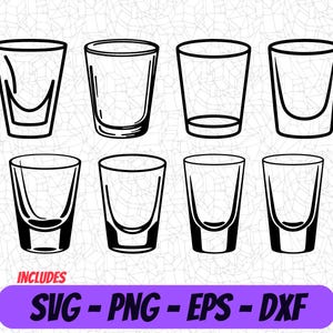 Shot Glass PNG, Shot Glass Svg, Cricut Cut Files, Laser Engraving ...