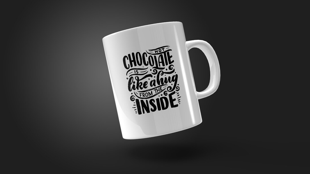Hot Chocolate Mug Design, Sublimation PNG Design, Ceramic Mug Design ...