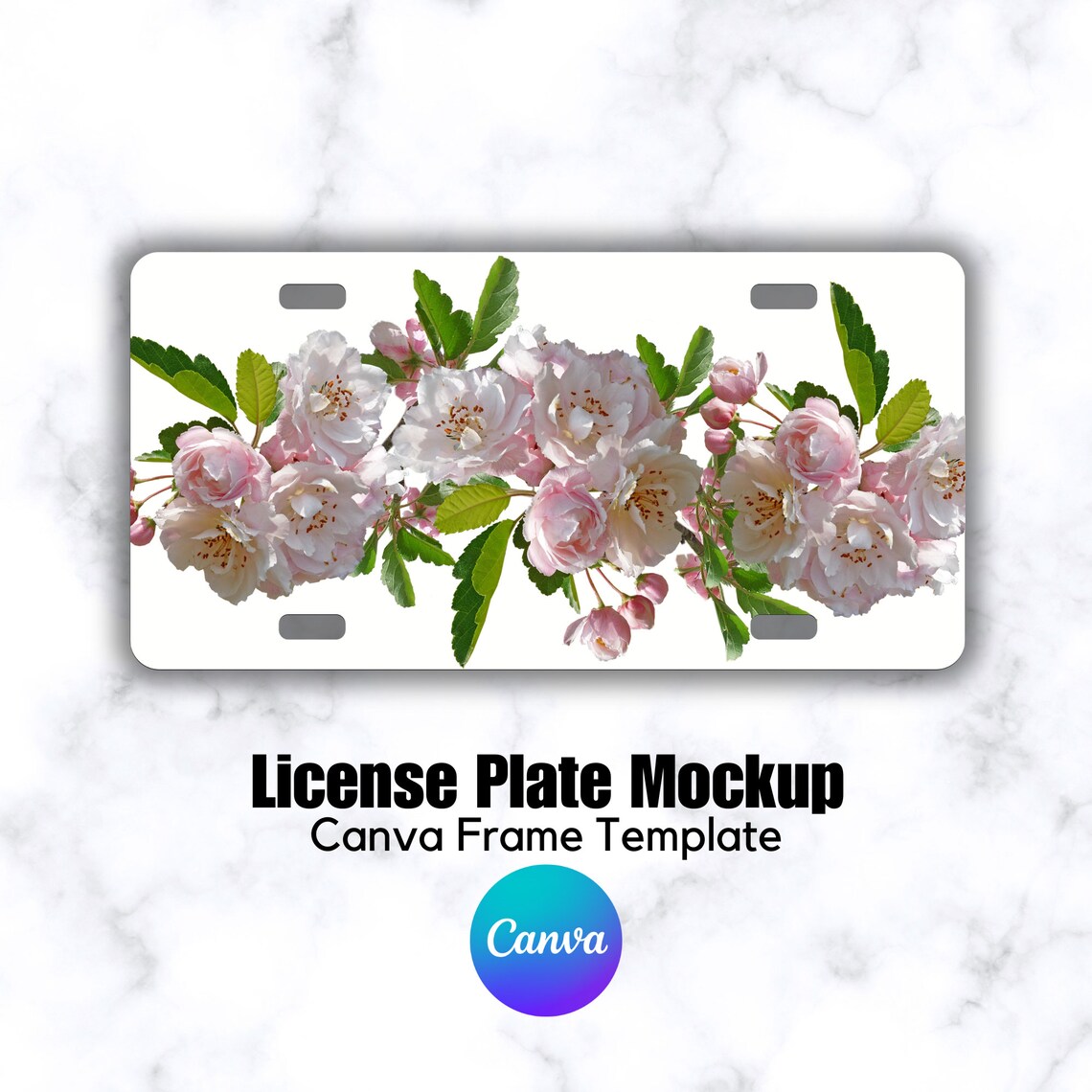 License Plate Mockup, Canva Car Plate Template, Custom Canva Image ...