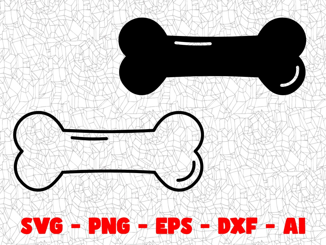 Dog Bone SVG Bundle | Simple Bone Outline Clipart PNG, EPS, Dxf | Pet ...