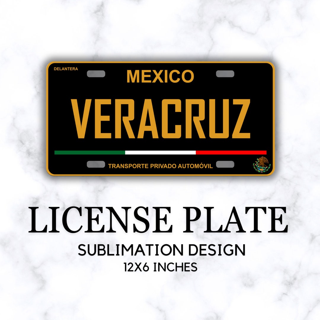 Veracruz Placa Delantera, License Plate PNG Design, Files for ...