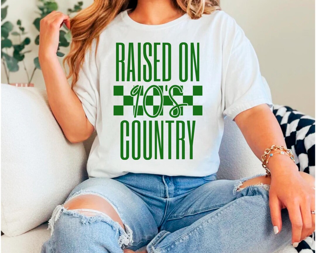 Raised on 90's Country T-shirt PNG Design, Cute Girly Vintage ...