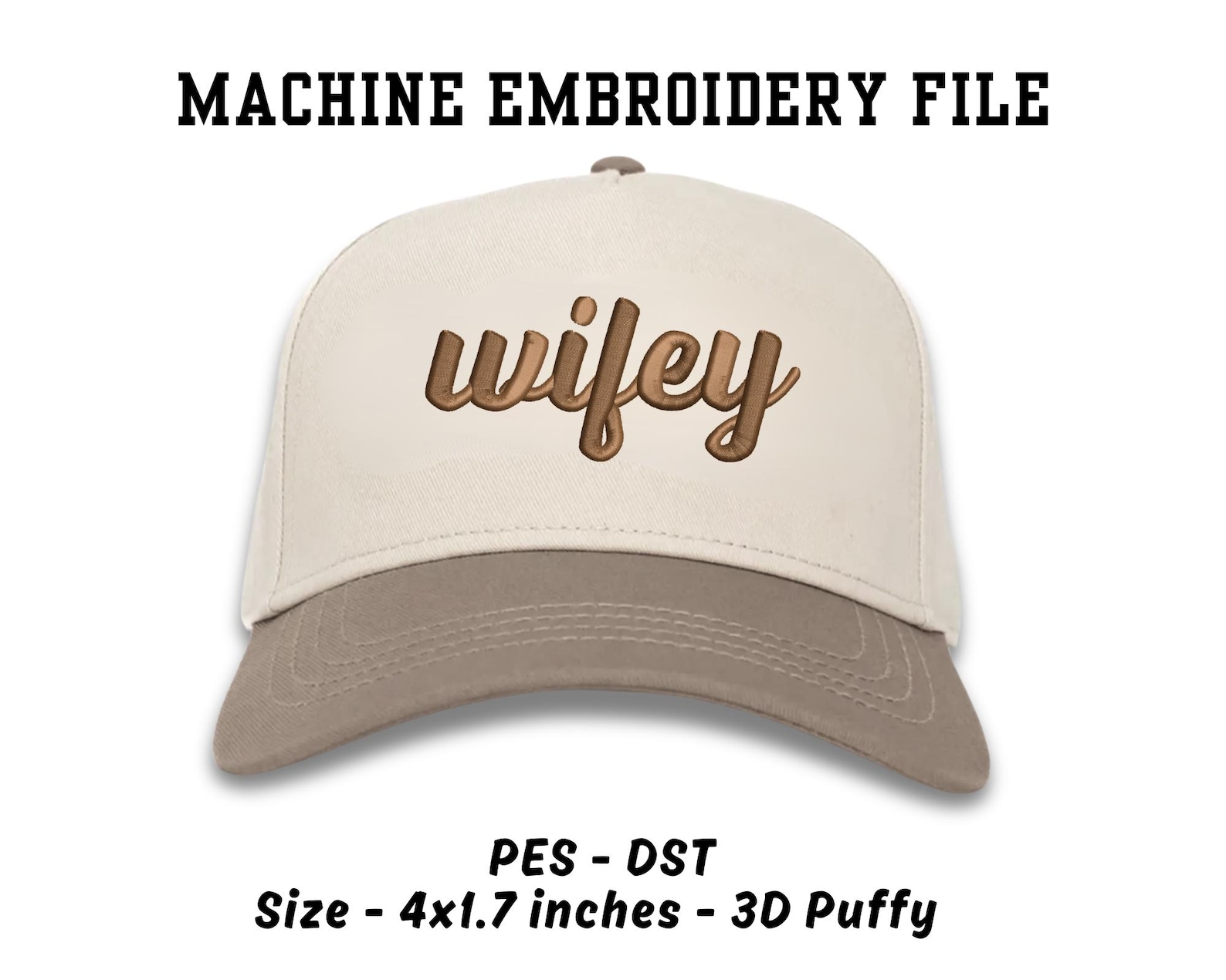 Wifey Embroidery Design, PES & DST Digital Files for Embroidery ...