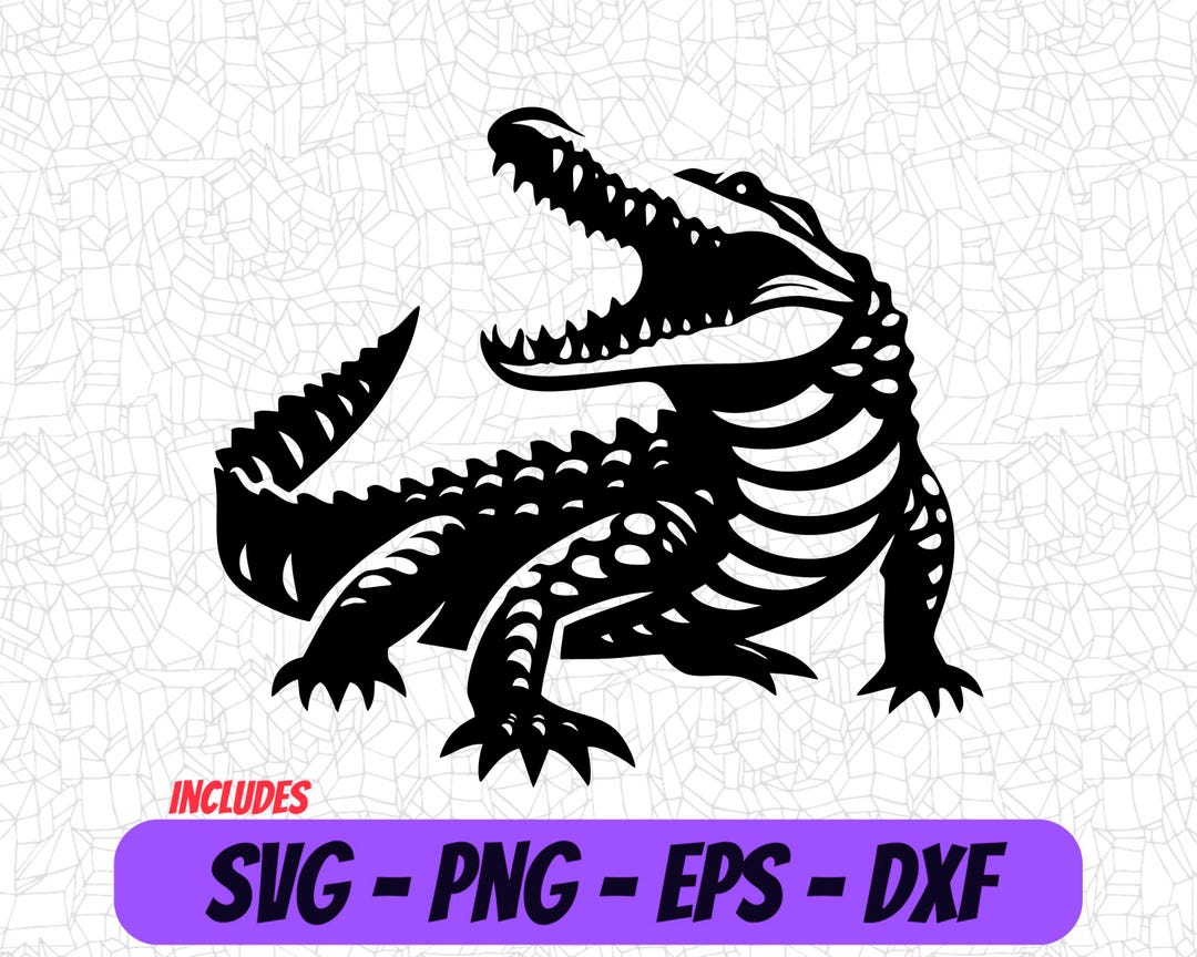 Crocodile SVG Design for T-shirts, Stickers, Mugs & More - Swamp PNG ...