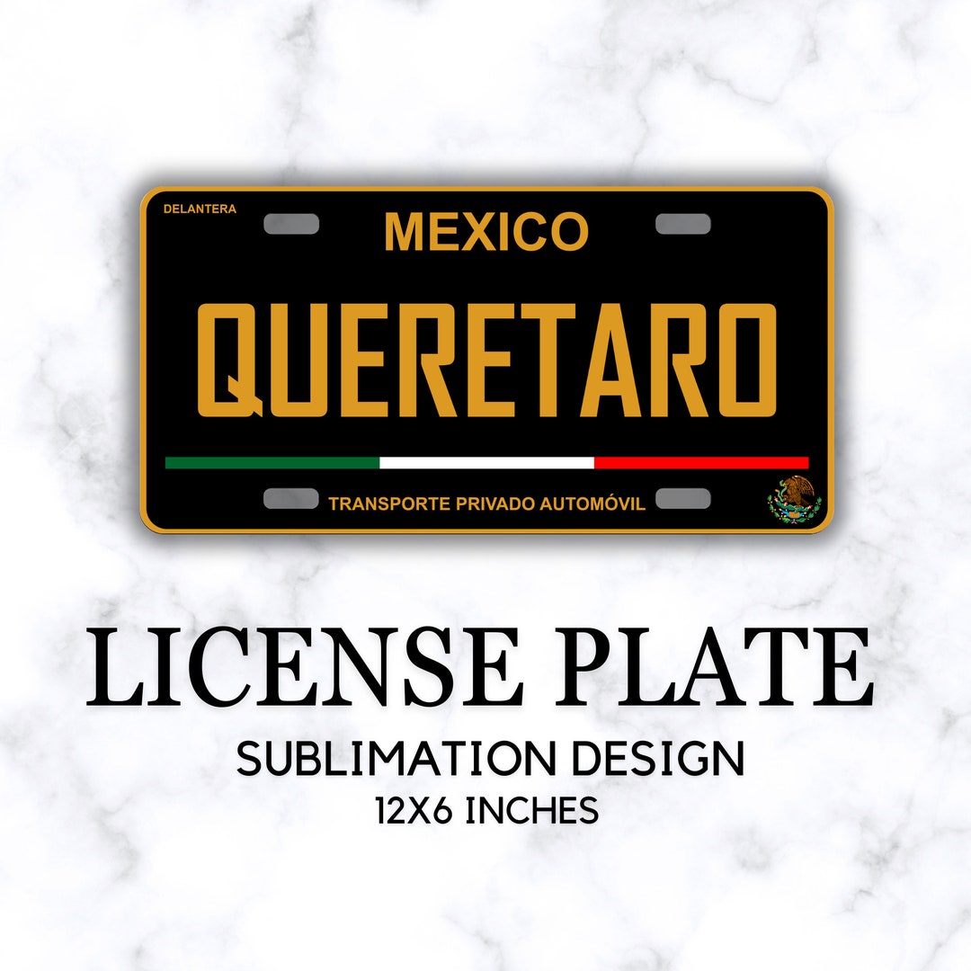 Queretaro Placa Delantera, License Plate PNG Design, Files for ...