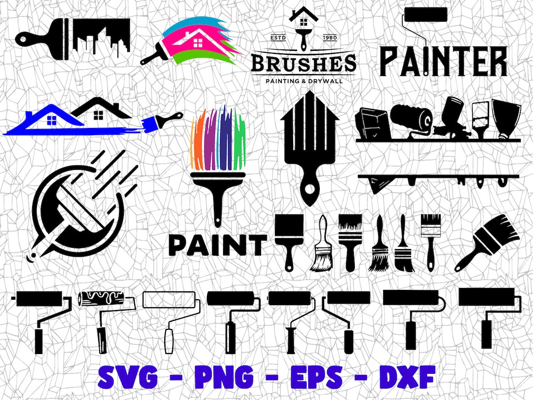 Painter SVG, Cutting File, Png Eps Dxf Digital Clipart, Great for Viny ...