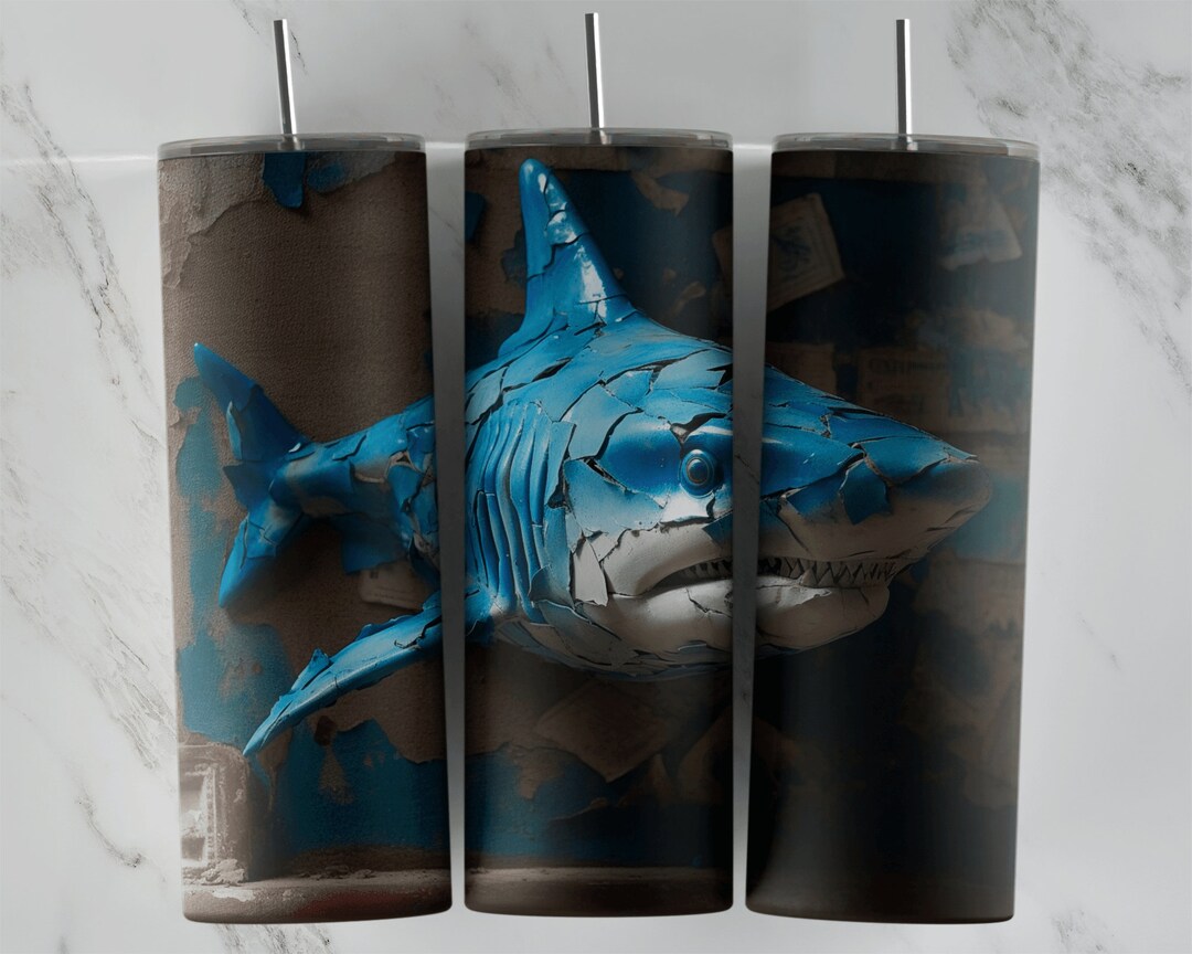 Shark Png Sublimation Design for 20oz Tumblers - Etsy