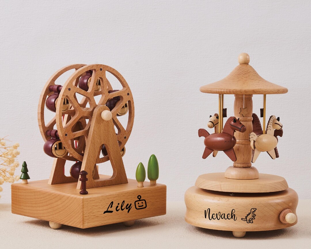 Handmade Music Box With Babies Name,custom Baby Shower Gift,name ...