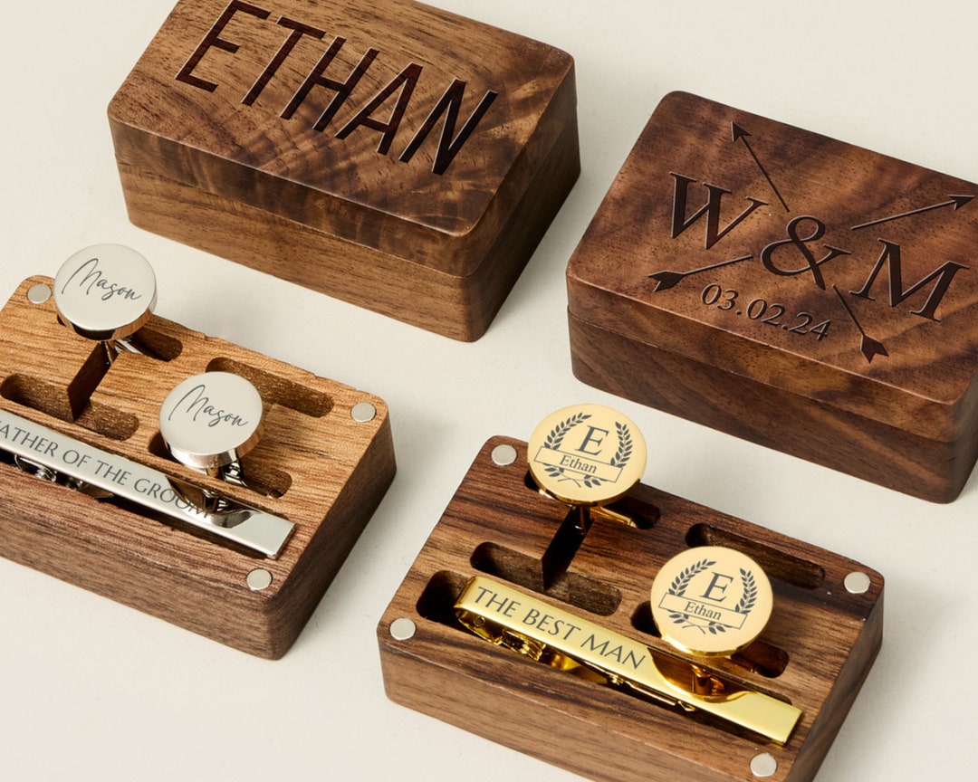 Customized Best Man Cufflinks Gift,personalized Cufflinks Box With ...