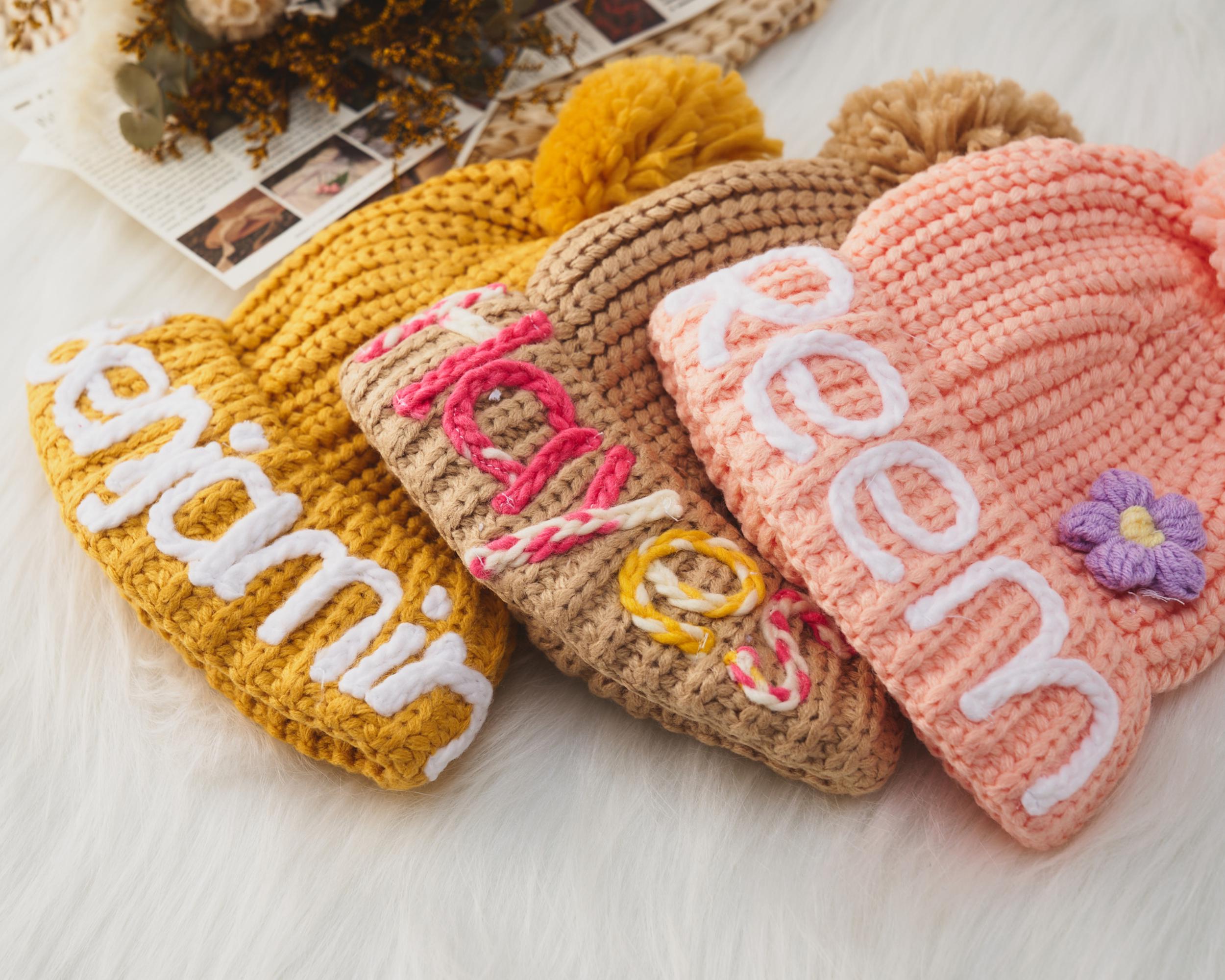 Personalized Children Beanie for Toddler Gift,handmade Embroidered ...