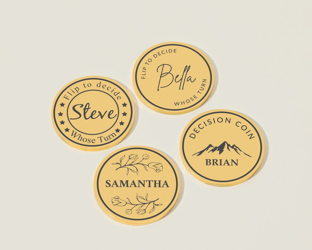 Custom Decision Making Coin With Personalization, Flip to Decide Coin ...