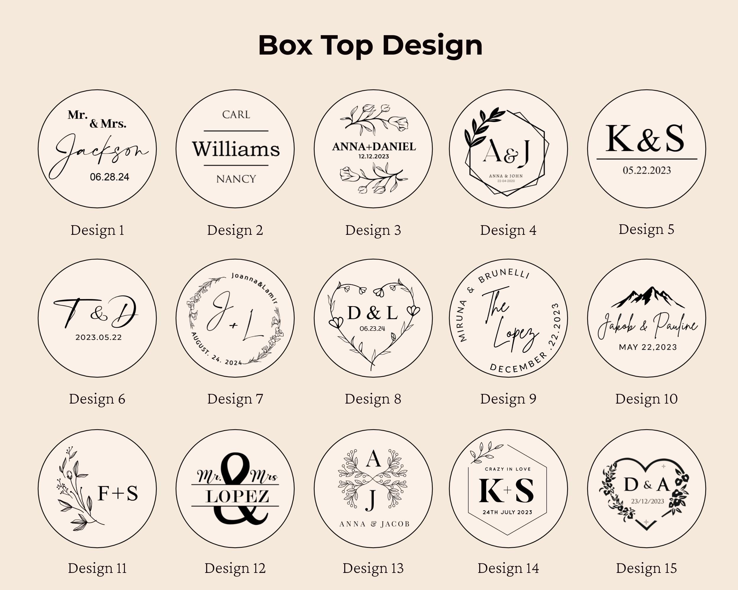 Personalized Double Ring Bearer Box for Wedding Gift,handmade Round ...