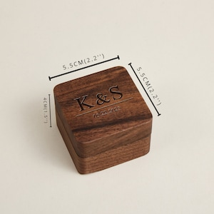 Personalized Engraving Wooden Ring Box, Proposal Engagement Ring Box ...