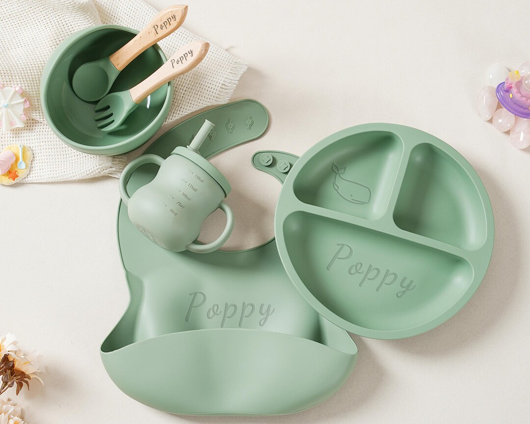 Personalized Silicone Weaning Set,cartoon Weaning Set for Toddler Baby ...