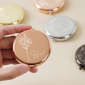 Personalized Fancy Compact Mirror Gift for Wedding,luxurious Pocket ...