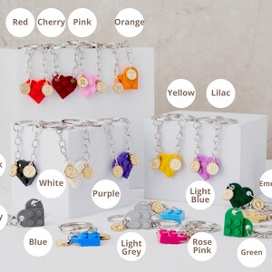 Personalized Initial Heart Keychain Set,initials Matching Keychains for ...