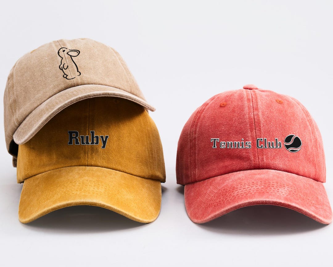 Custom Embroidered Unisex Cotton Dad Hat With Personalized Text Gift ...