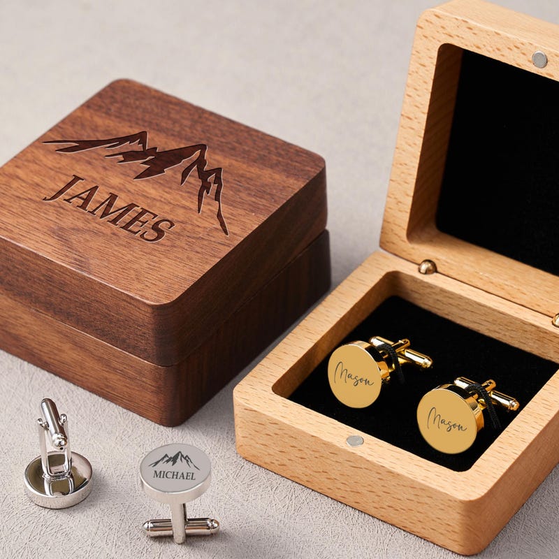 Engraved Cufflinks - Etsy